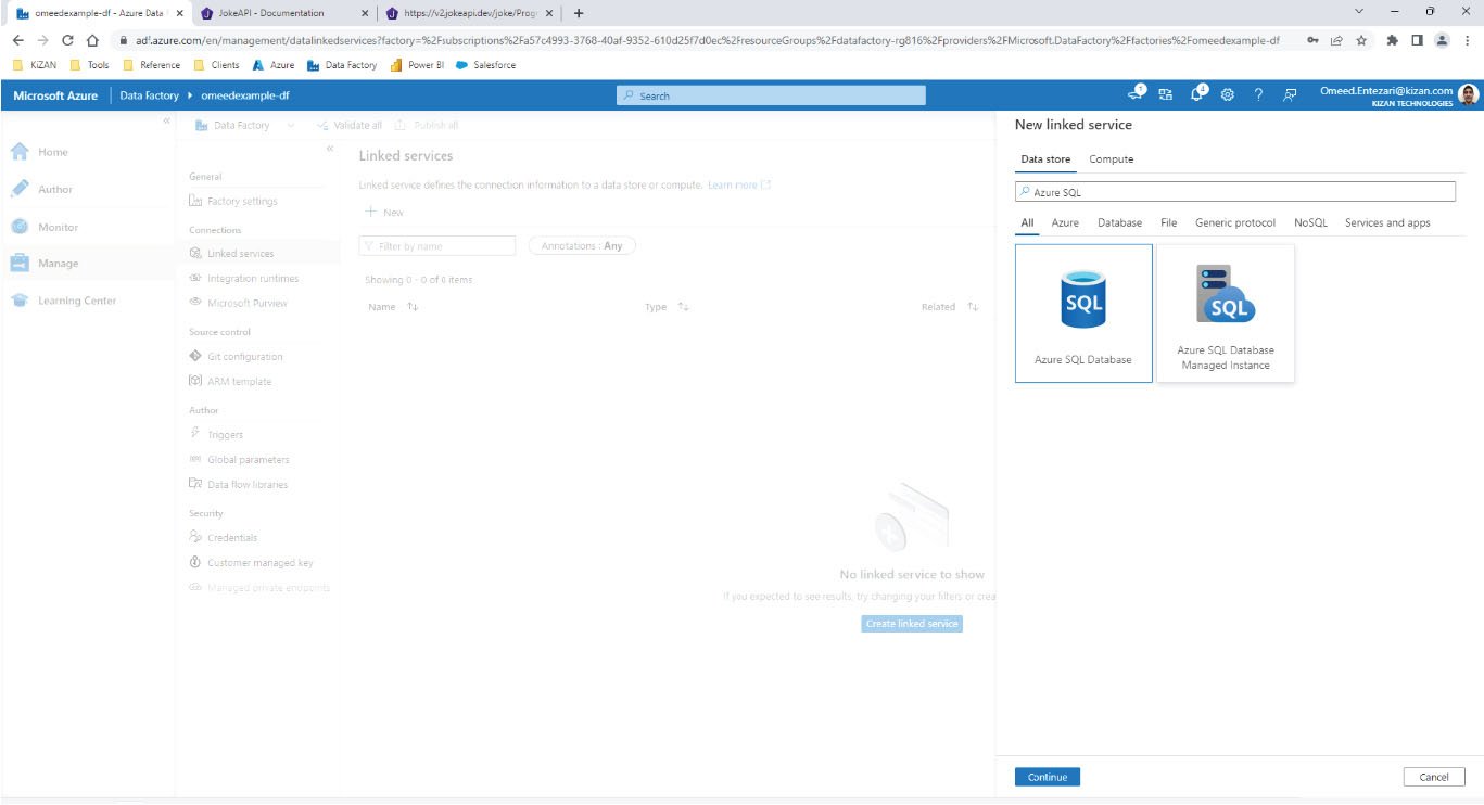 API Data Integration with Azure Data Factory